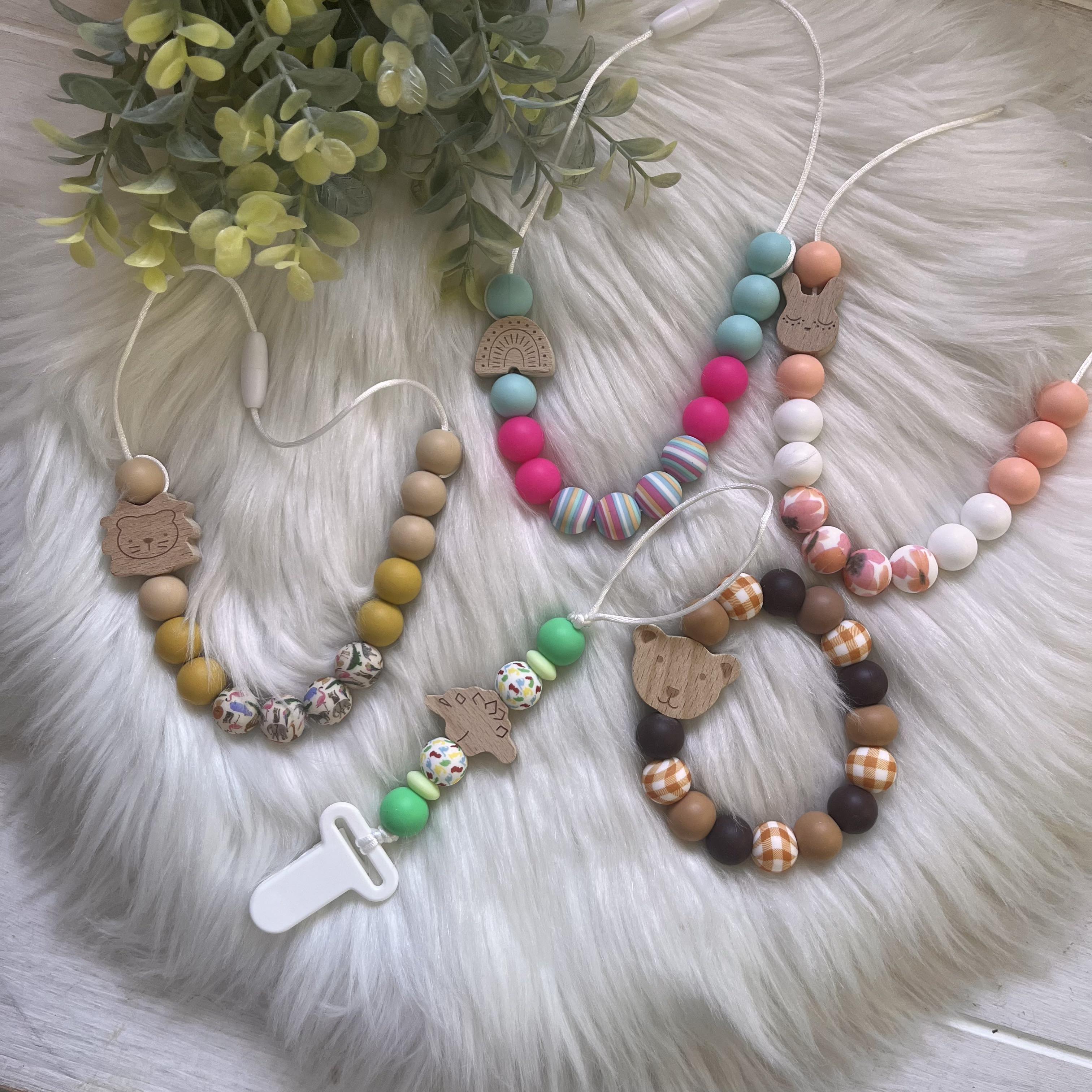 Personalized Wood Bead Shape Products – Teething Around LLC